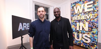 Mark Titchner artwork on display during Leeds match | Tottenham Hotspur