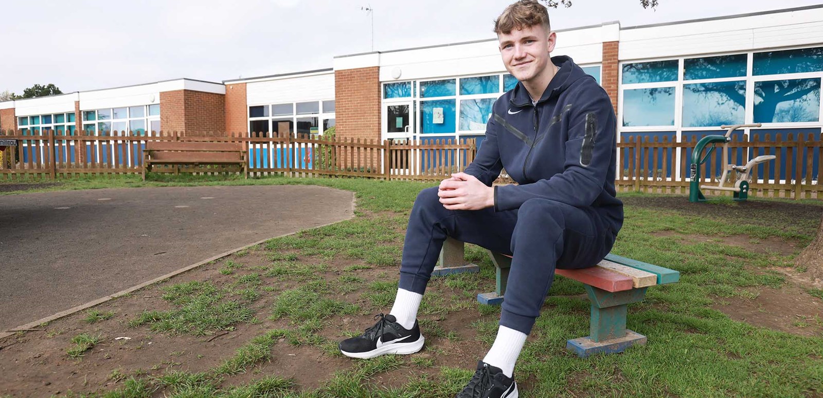 Defender visits former school to highlight journey from local sessions to turning professional ...