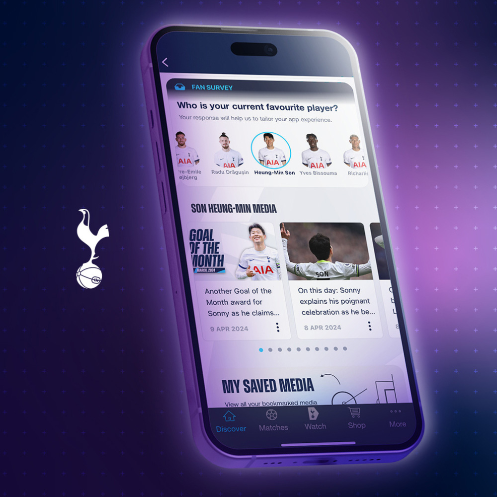 Official Spurs + Stadium App, your Key to Tottenham Hotspur