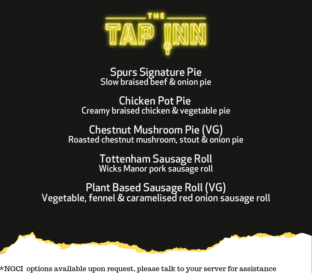 Food and Drink | The Stadium | Tottenham Hotspur
